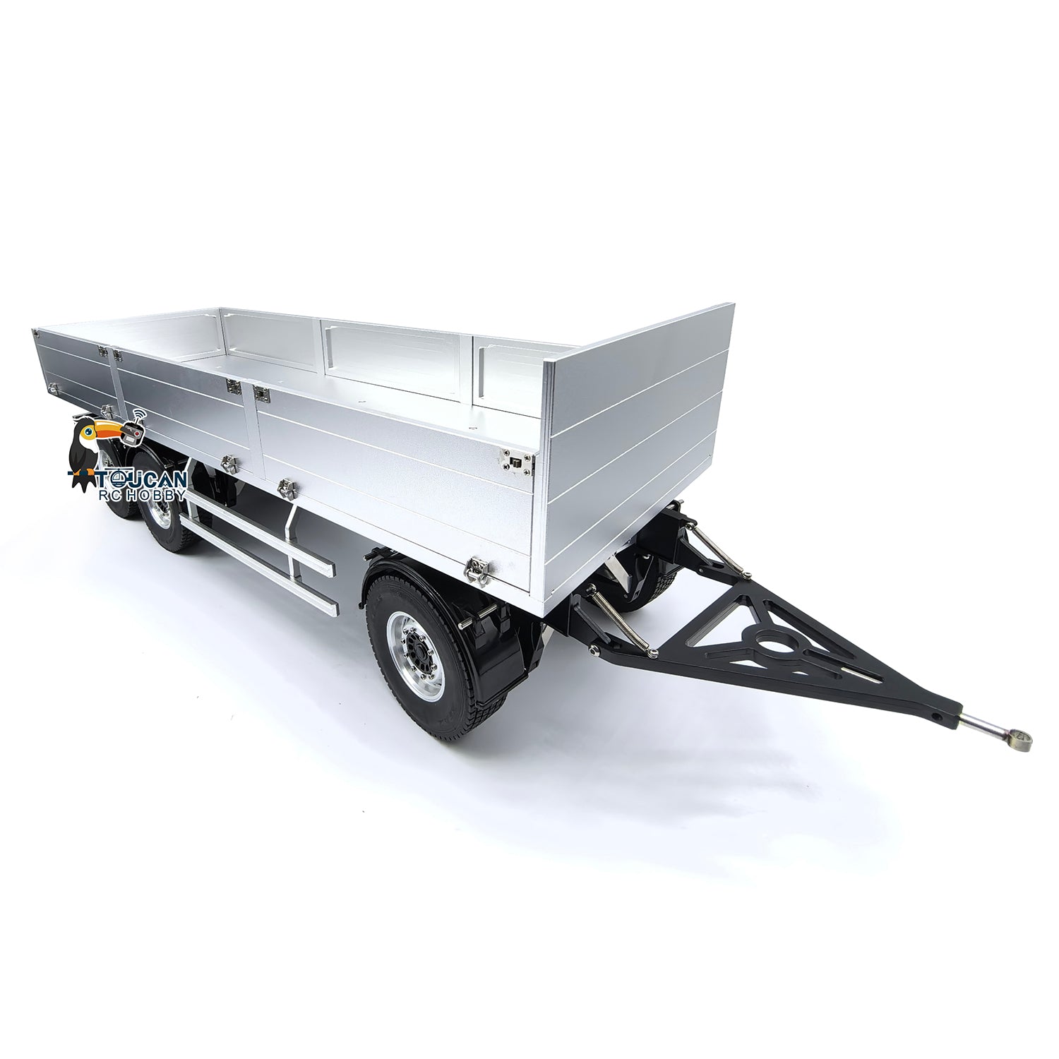 1/14 Degree Metal 3 Axles Full Trailer for RC Hydraulic Dump Truck Rem ...