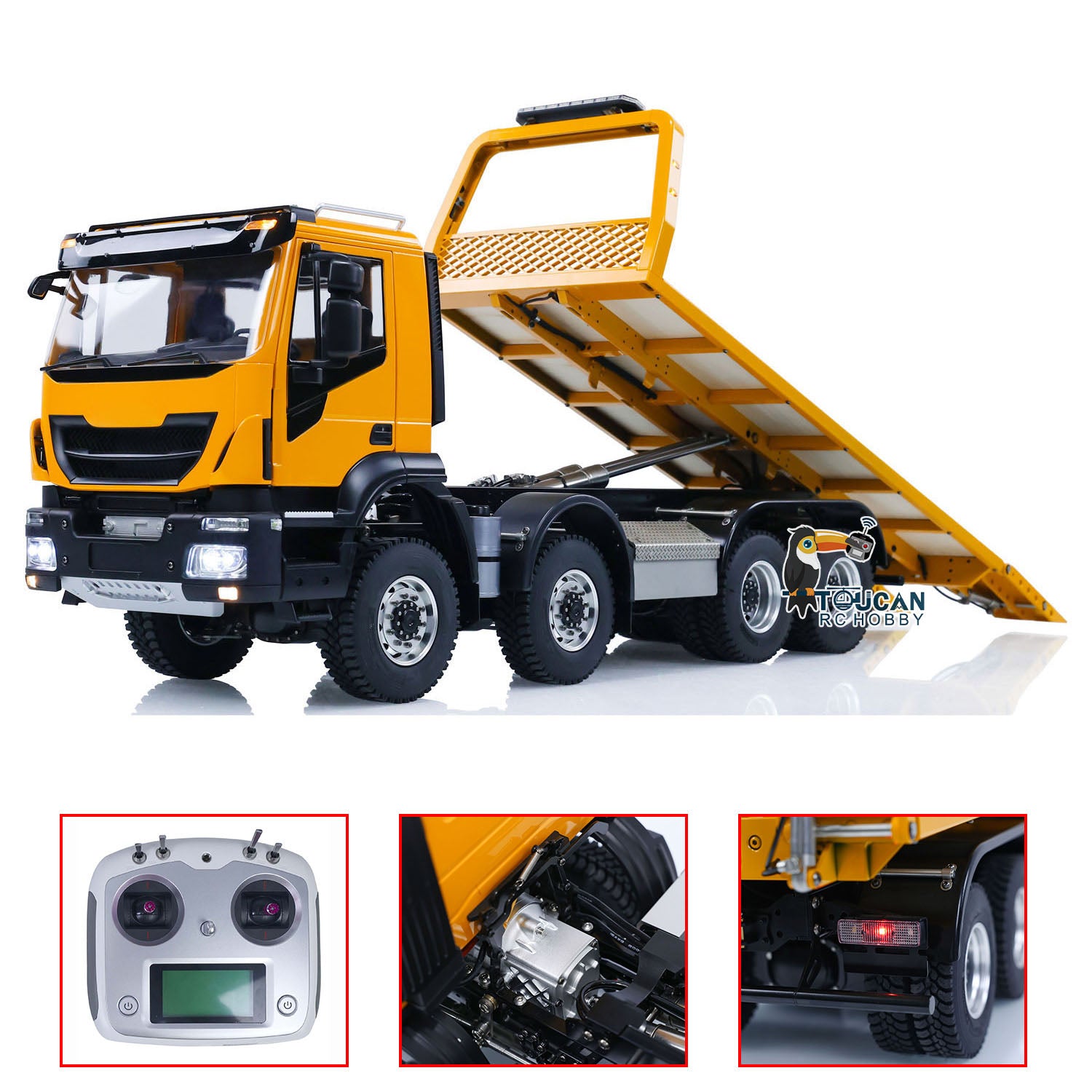 0-20OPQRS3 1/14 8x8 RC Hydraulic Equipment Remote Control Rescue Vehic ...