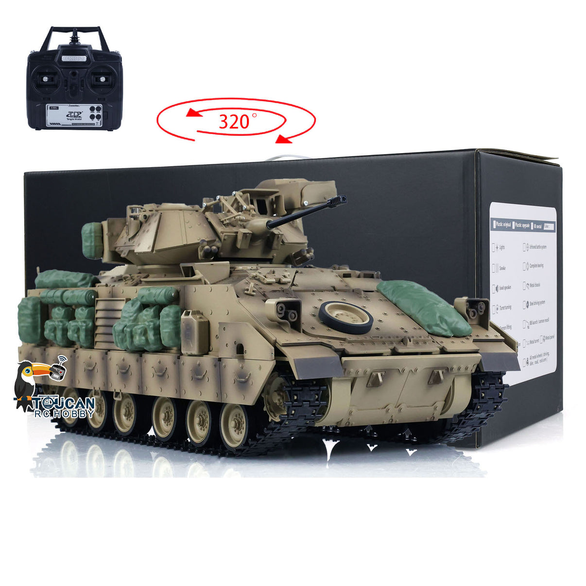 1/16 Tongde RC Tank Remote Control Panzer M2A2 Bradley Electric Infant ...