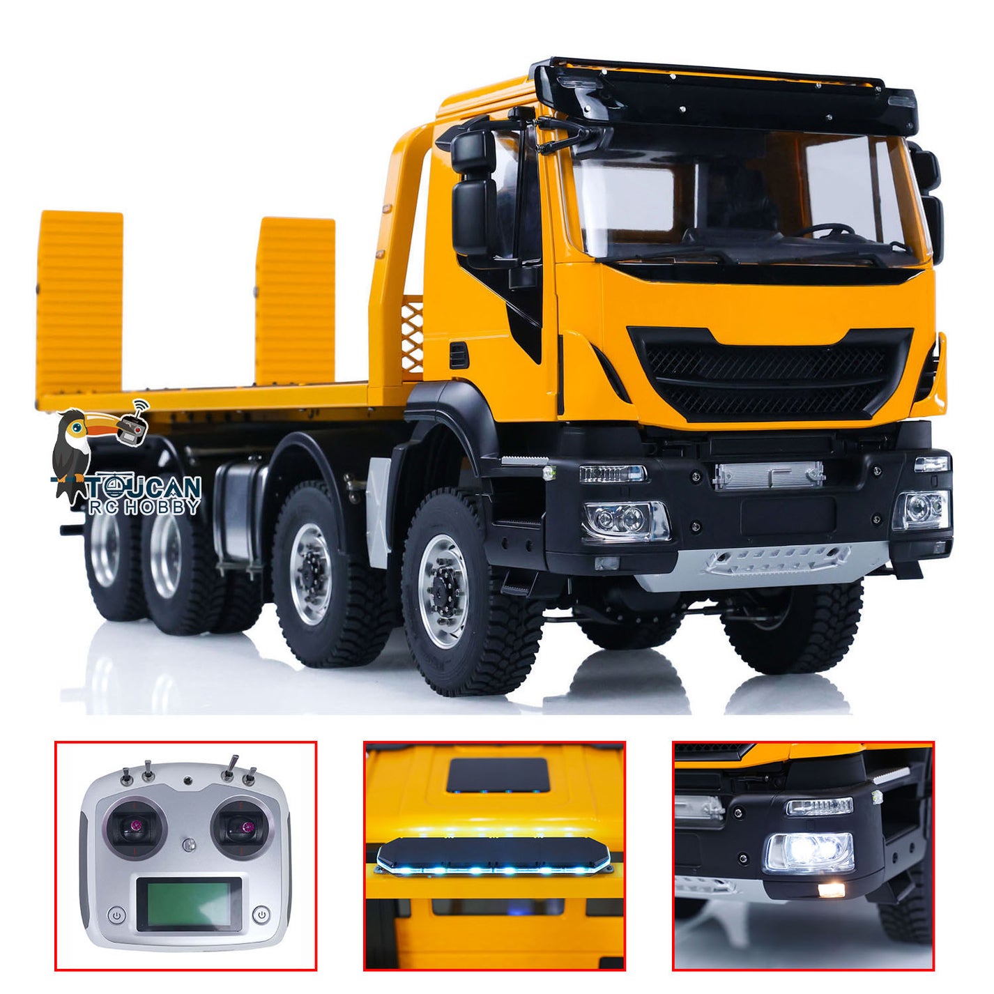 1/14 8x8 RC Hydraulic Equipment Remote Control Rescue Vehicles Wrecker ...