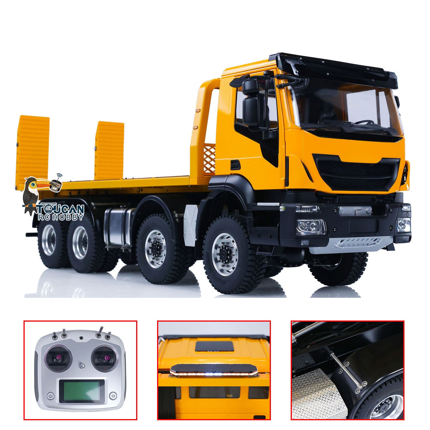 1/14 8x8 RC Hydraulic Equipment Remote Control Rescue Vehicles Wrecker ...