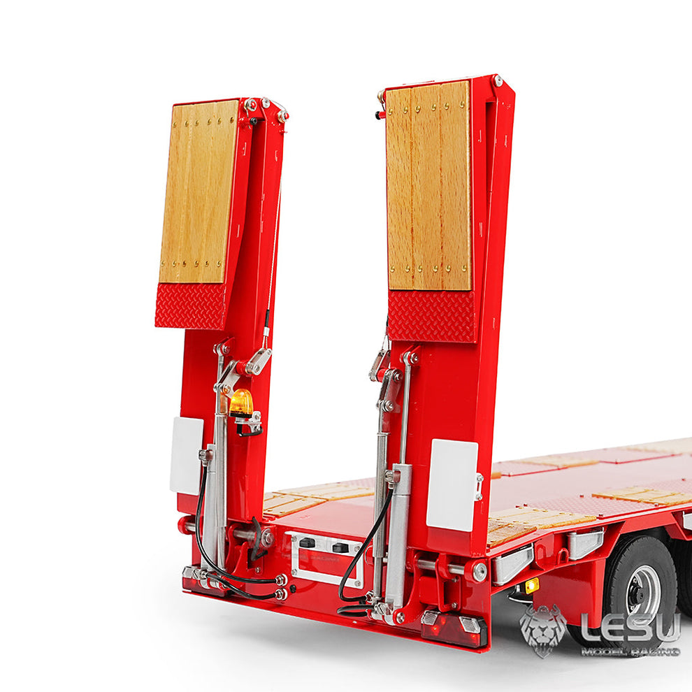 LESU 1/14 Hydraulic Lifting Tailboard Metal Trailer for RC Tractor Tru ...