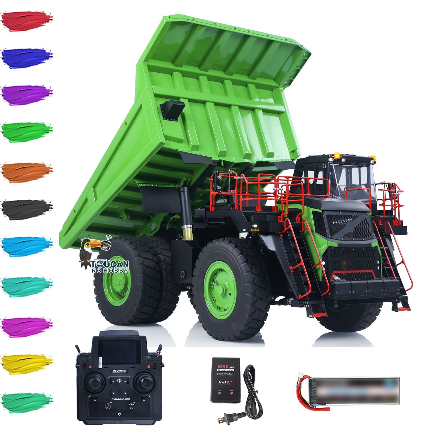 LESU 1/16 Metal Hydraulic RC Mine Truck Mining Tipper Aoue R100E RTR C ...