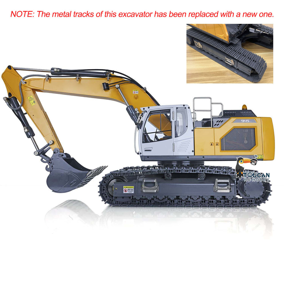 1/14 XDRC Metal Hydraulic RC Excavator 945 Remote Control Digger Sound ...