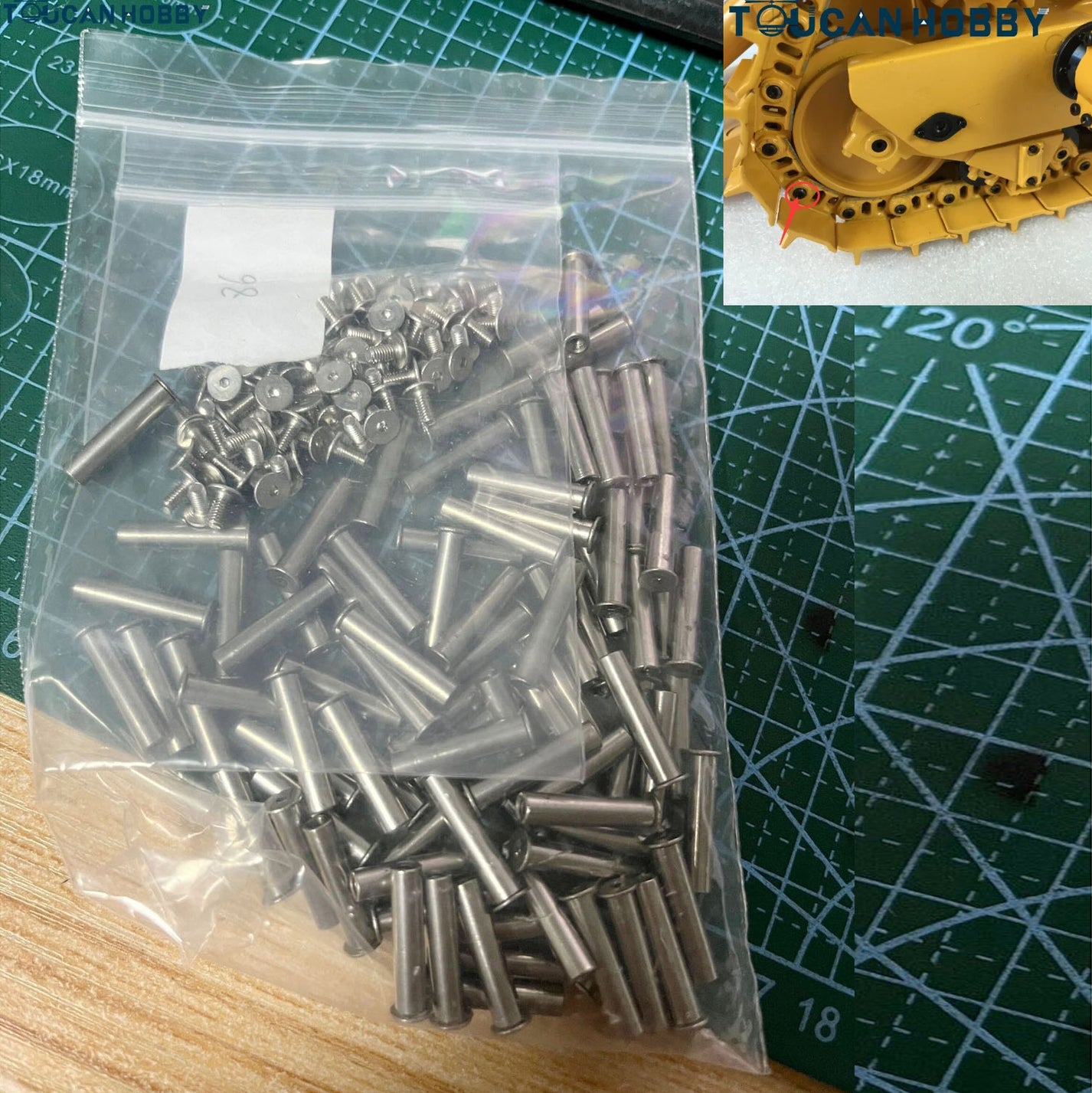 JDMODEL One Piece Track Pin 1Pair Tracks for 1/14 JDM-98 RC Hydraulic ...