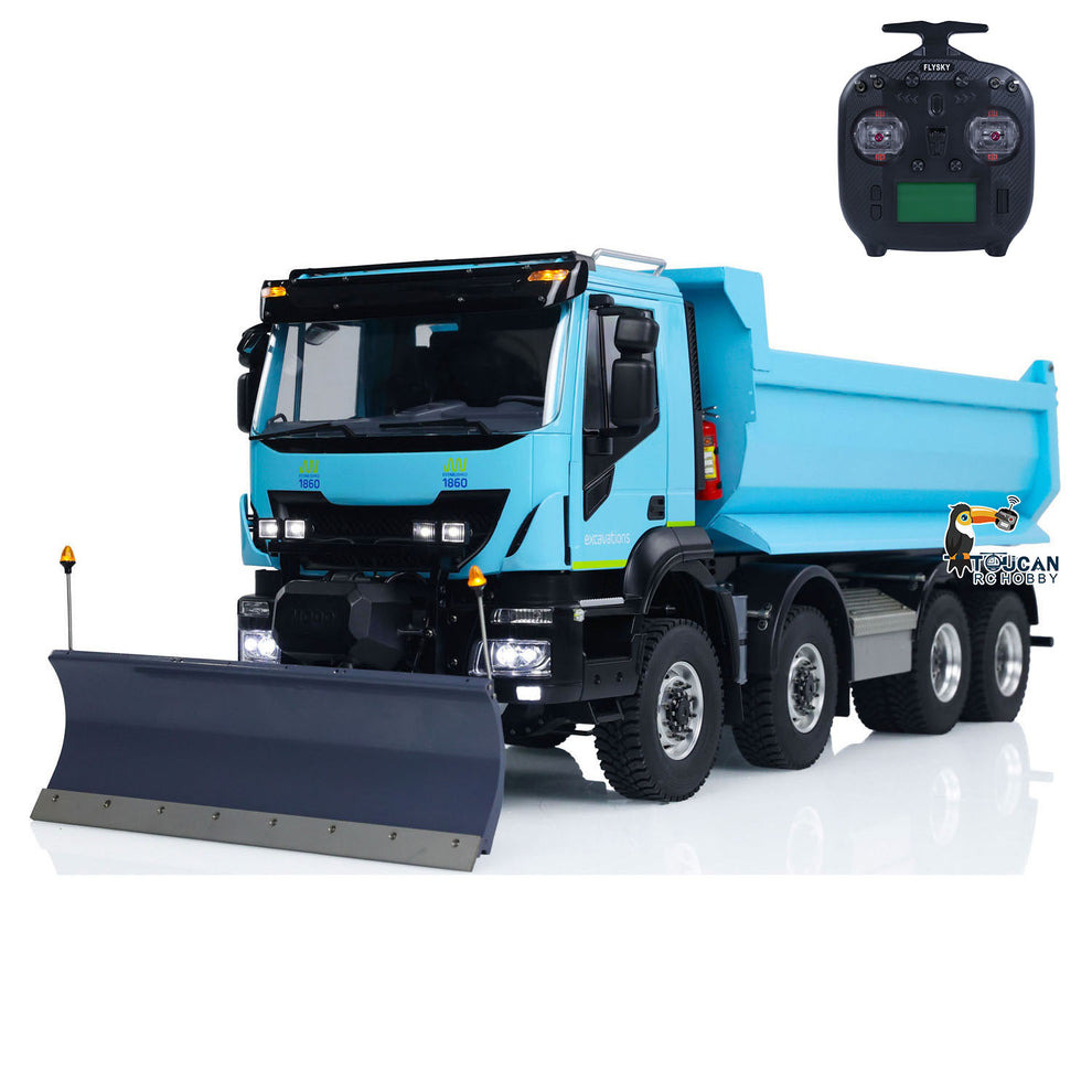 Metal 1/14 8x8 Hydraulic RC Dump Truck Remote Control Tipper Cars Asse ...