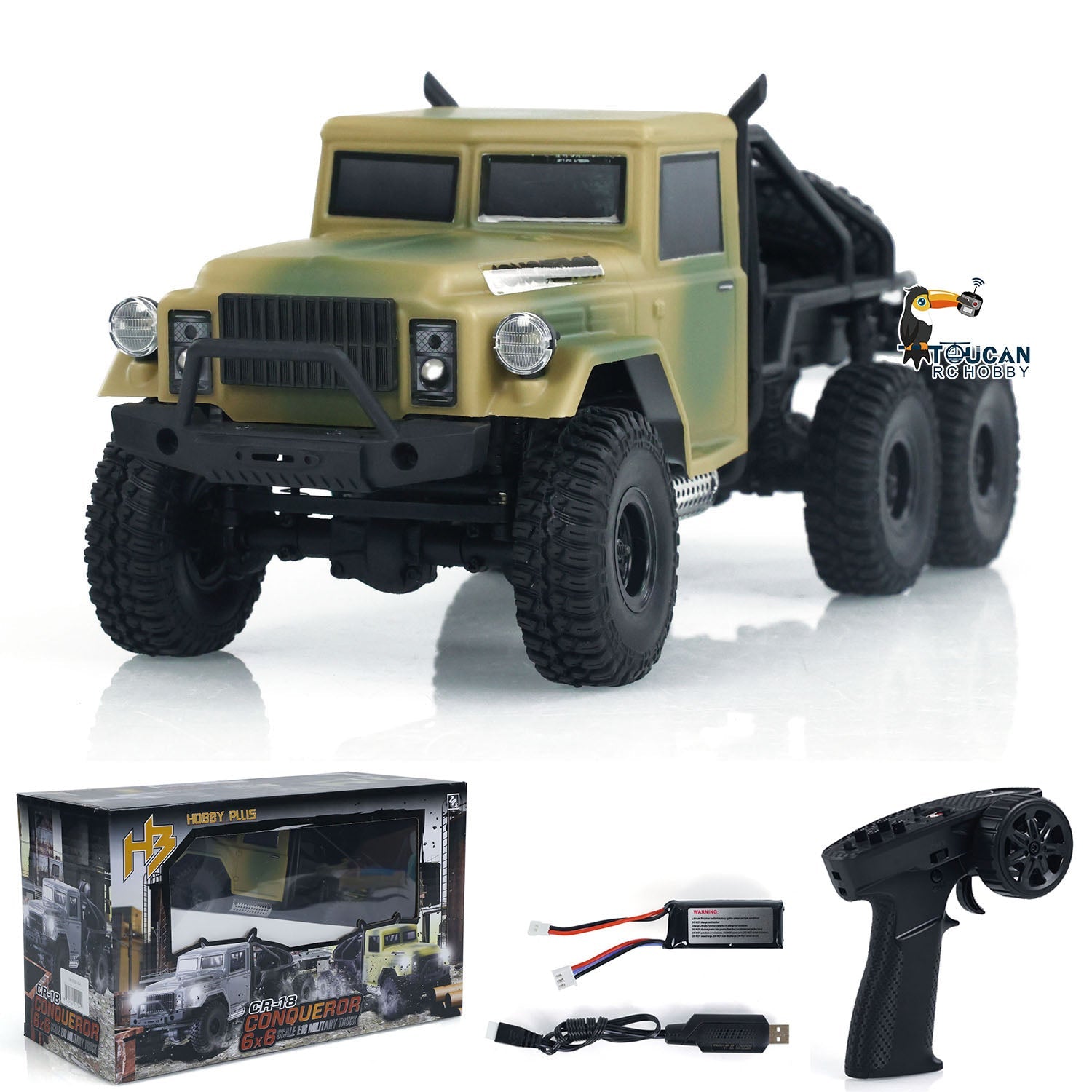 US STOCK 1/18 RC Rock Crawler Car Hobby Plus 6x6 Remote Control Off-ro ...