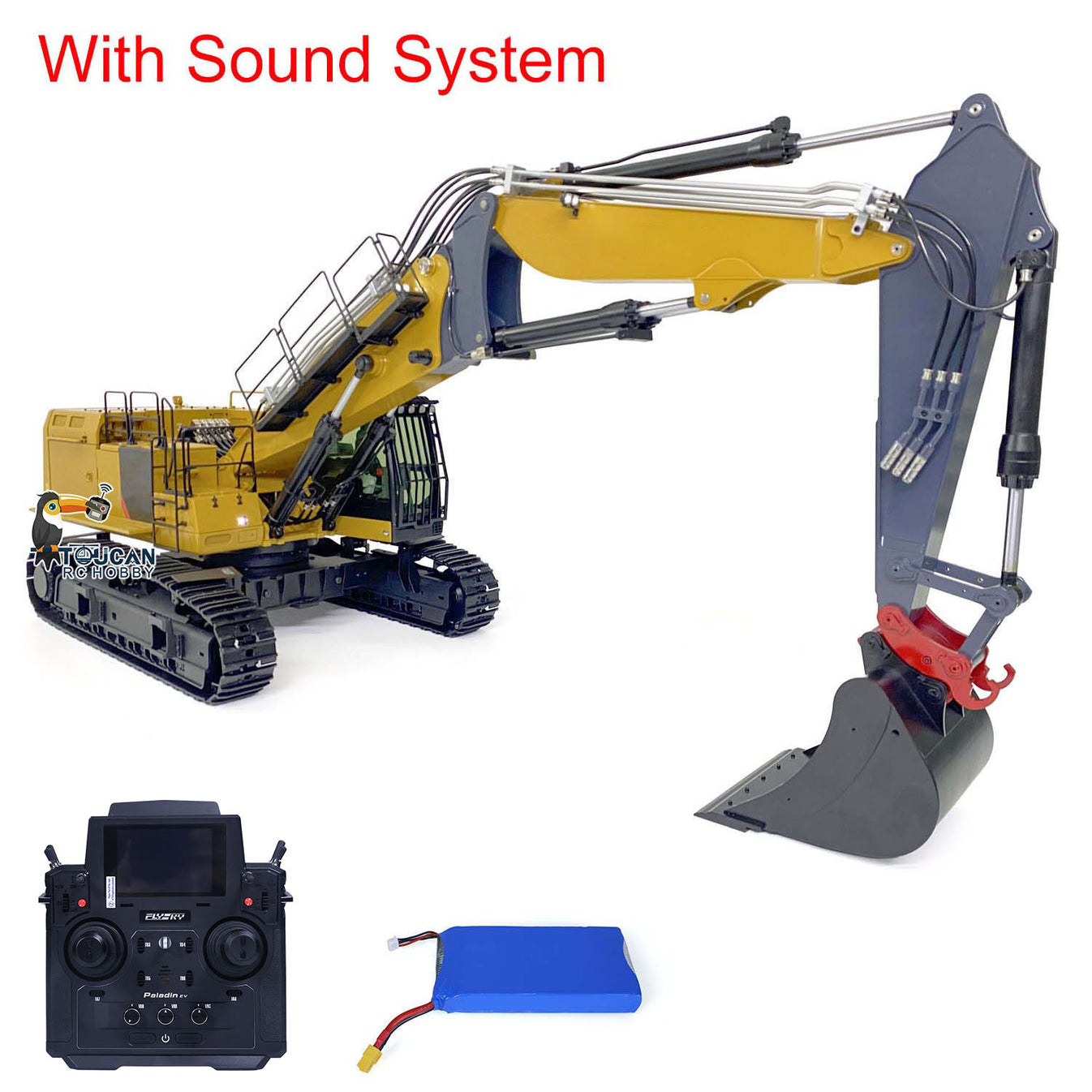 1/14 3 Arms RC Hydraulic Equipment Radio Controlled Excavator Car Mode ...