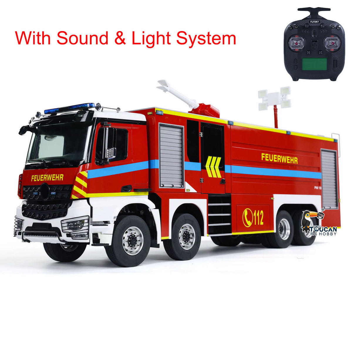 8x4 1/14 Scale Metal RC Fire Fighting Truck Chassis Radio Control Fire ...