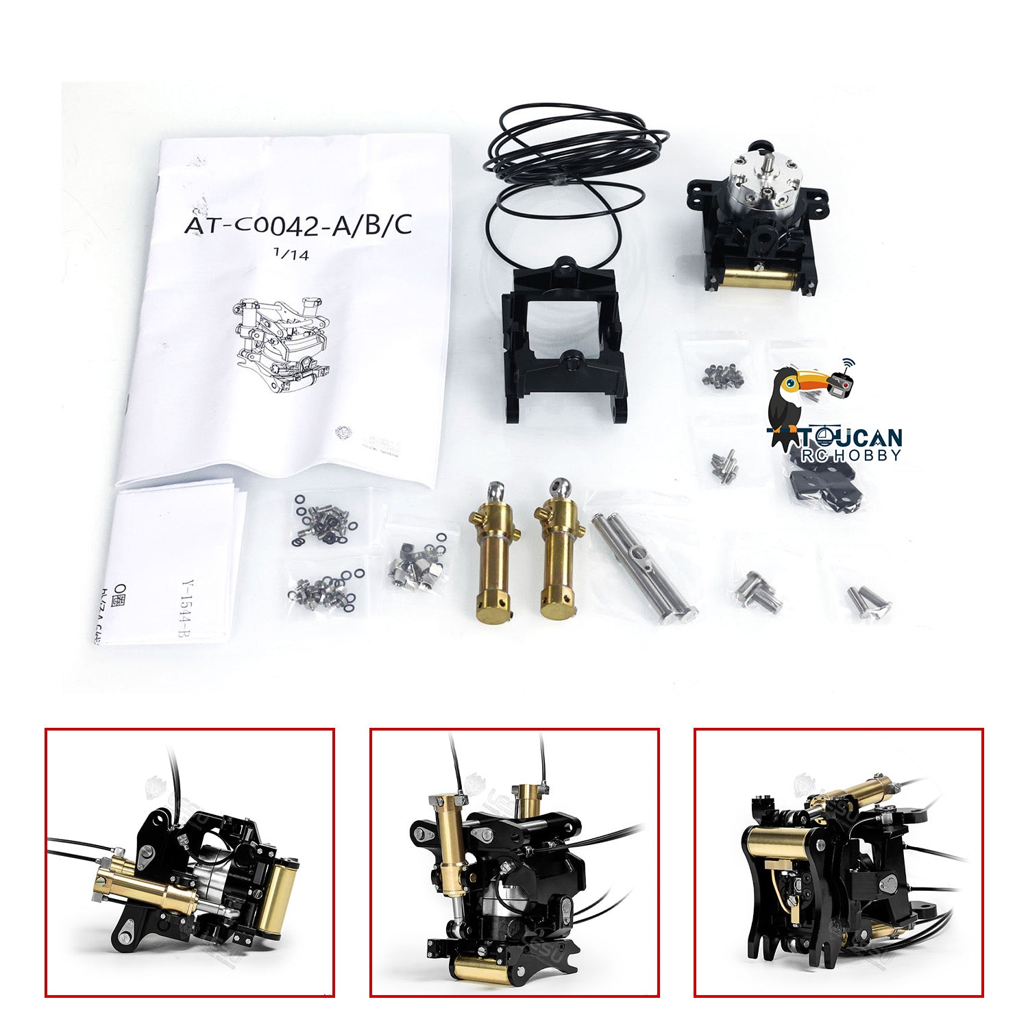 1/14 Hydraulic Metal Hammer Quick Release Coupler Metal Wrist for LESU ...