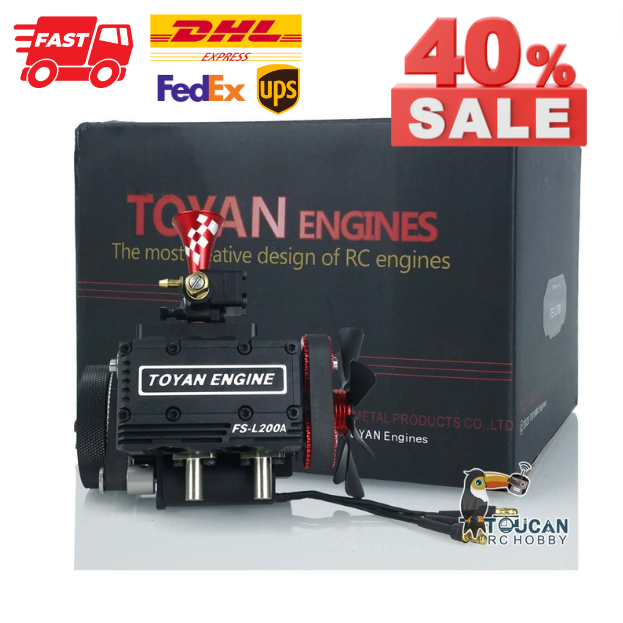 TOYAN Methanol 2-Cylinders 4-Stroke Engine Air Cooling Mini Desktop Mo ...