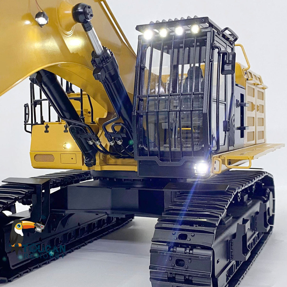 Metal 1/14 374F Hydraulic RC Excavator Remote Control Engineering Vehi ...