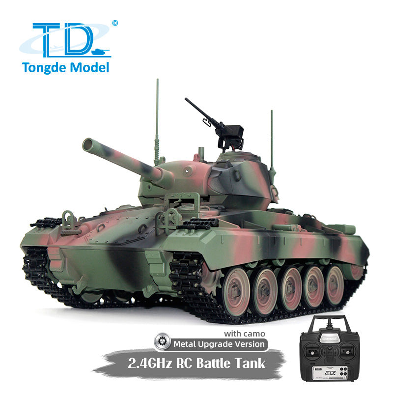Tongde M24 Chaffee 1/16 RC Light Tank Infrared Combating System Milita ...