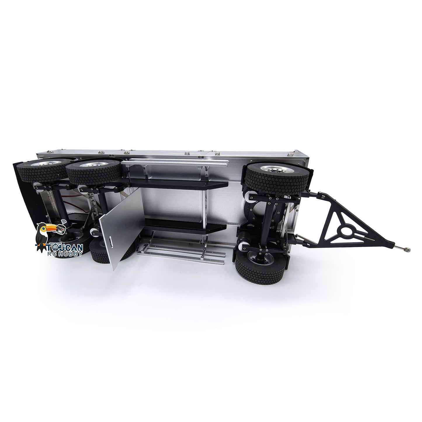 1/14 Degree Metal 3 Axles Full Trailer for RC Hydraulic Dump Truck Rem ...