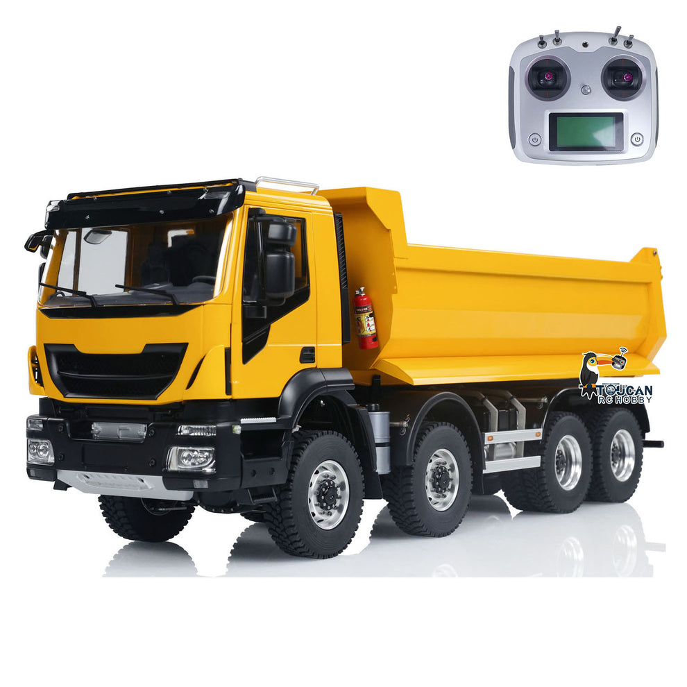 1/14 8x8 Hydraulic RC Dump Truck Metal Remote Control Tipper Car Assem ...