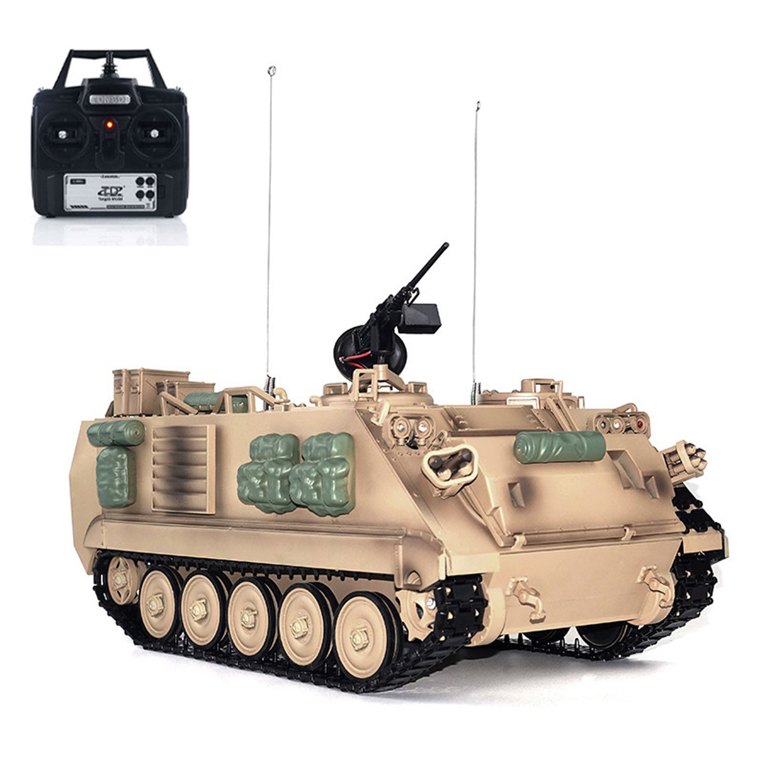 Tongde 1/16 RC Military Tank M2412-C M113A2 APC Turret Rotation 360 De ...