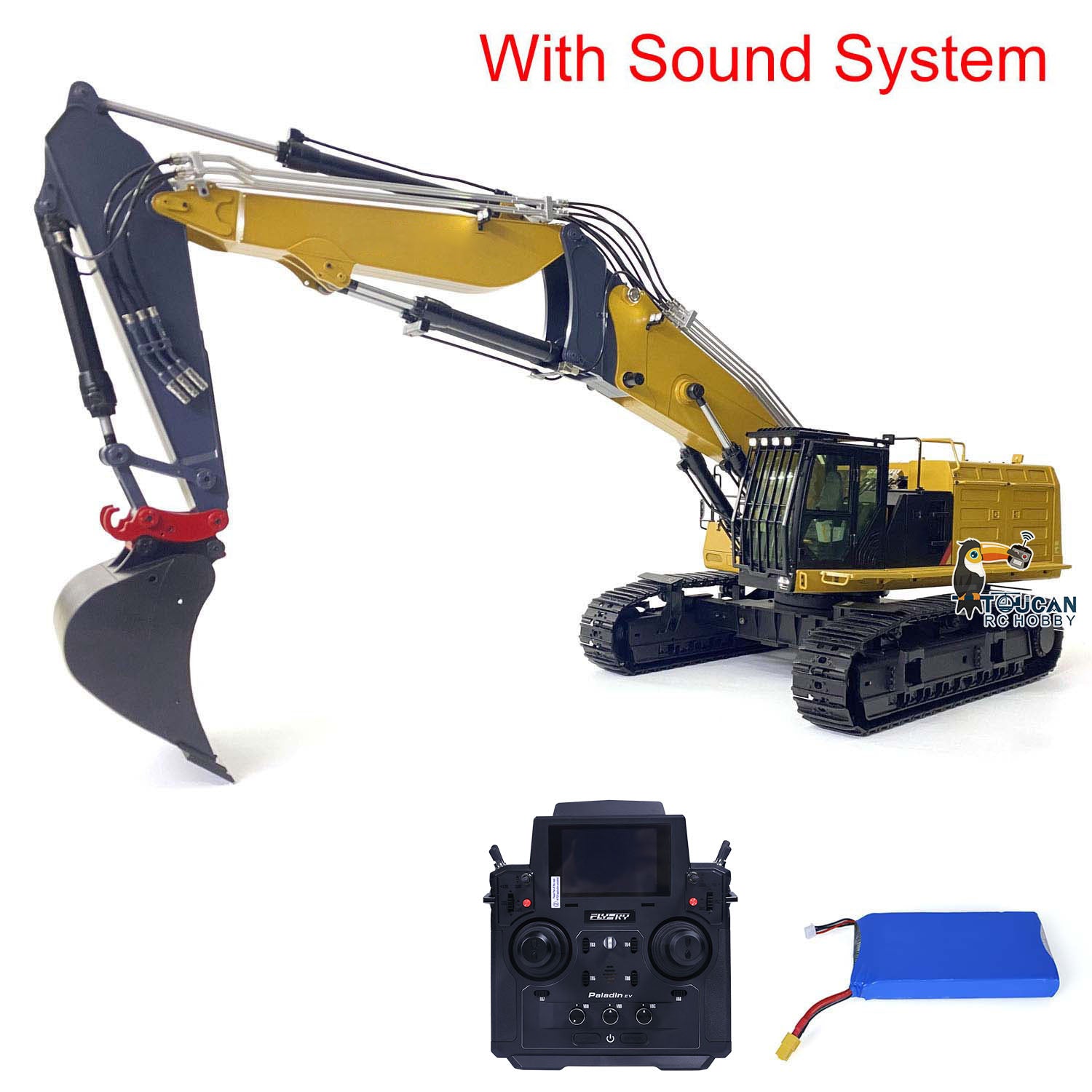 1/14 3 Arms RC Hydraulic Equipment Radio Controlled Excavator Car Mode ...