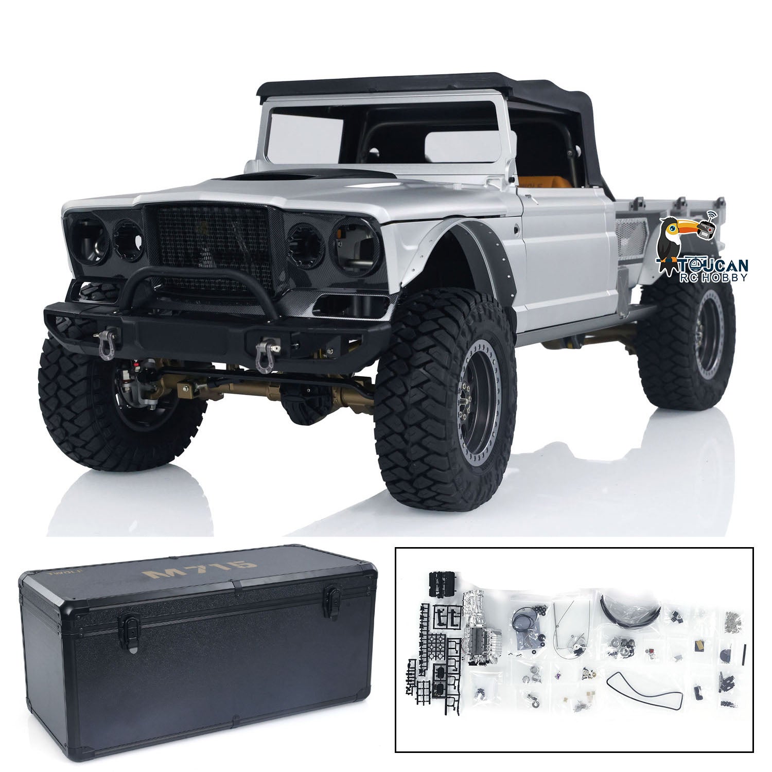 TWOLF 1/8 4x4 RC Off-road Vehicles M715 4WD Remote Control Crawler Cli ...