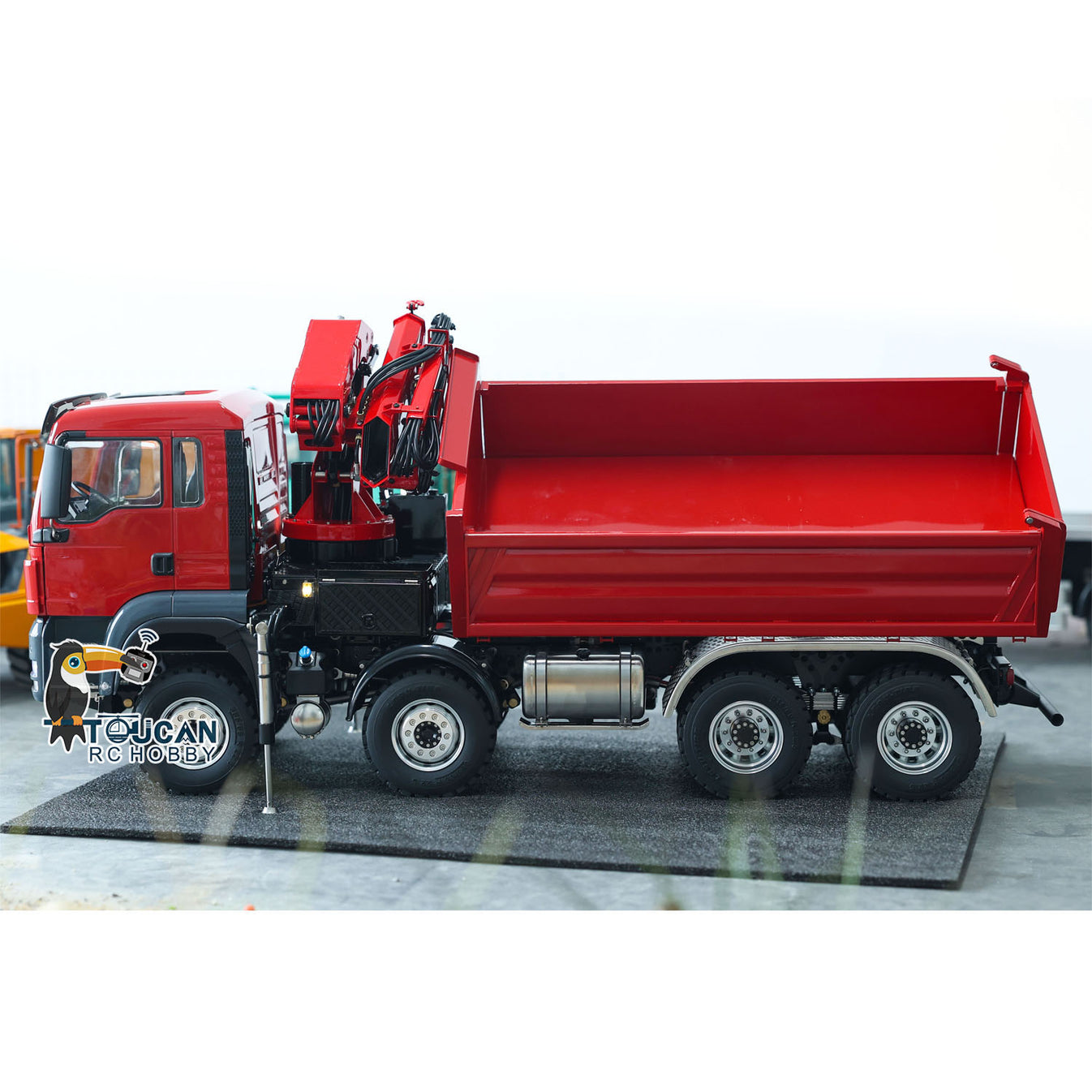 LESU 1/14 RC Hydraulic Dump Truck 8X8 Remote Controlled Crane Dumper T ...