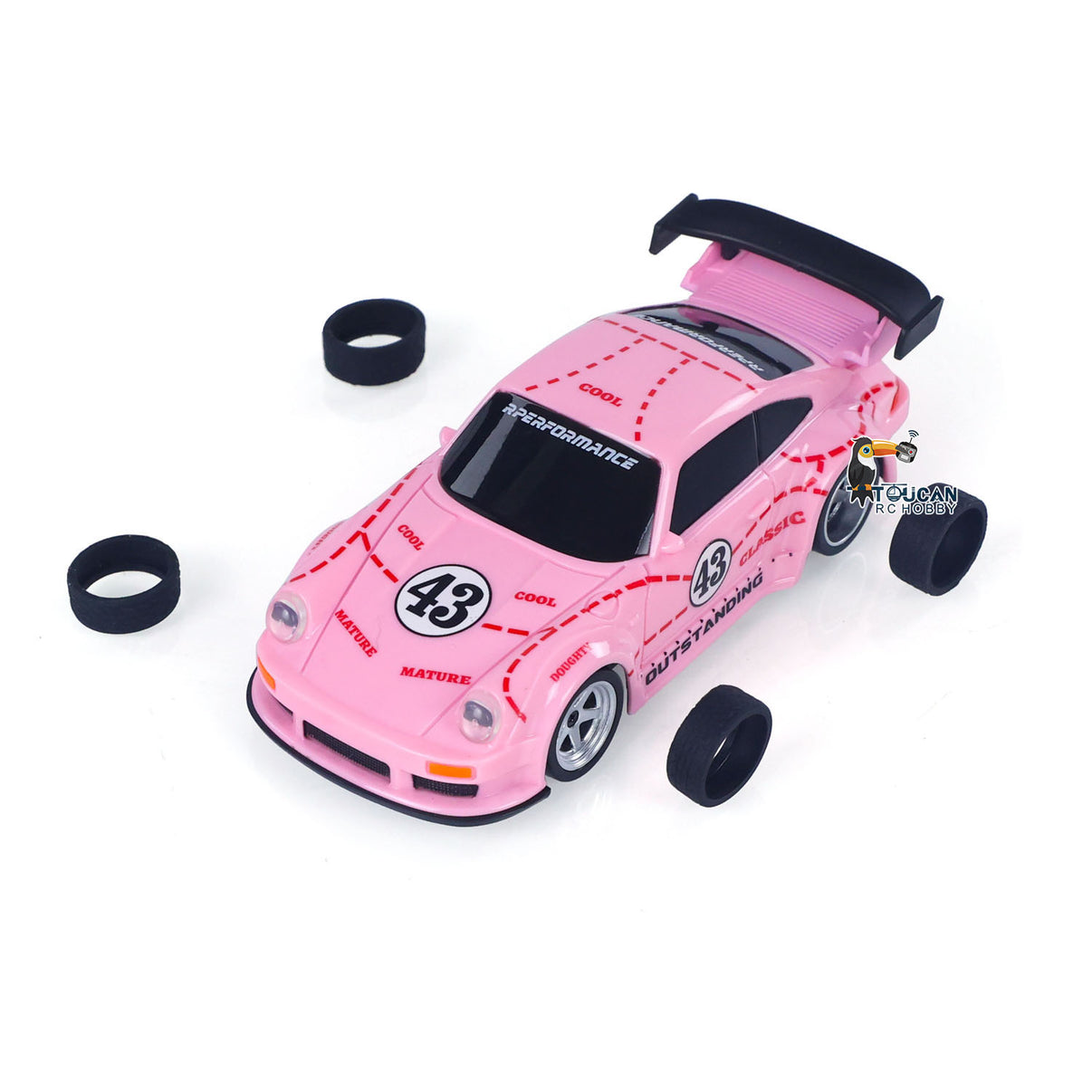 In Stock JIABAILE 993 2.4G Mini RC Drift Car 1/43 Racing Vehicle 4WD R ...