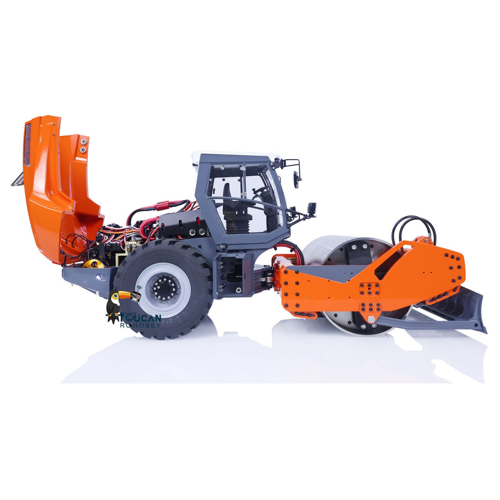 LESU Metal 1:14 Hydraulic Painted Assembled RC Road Roller Remote Cont ...