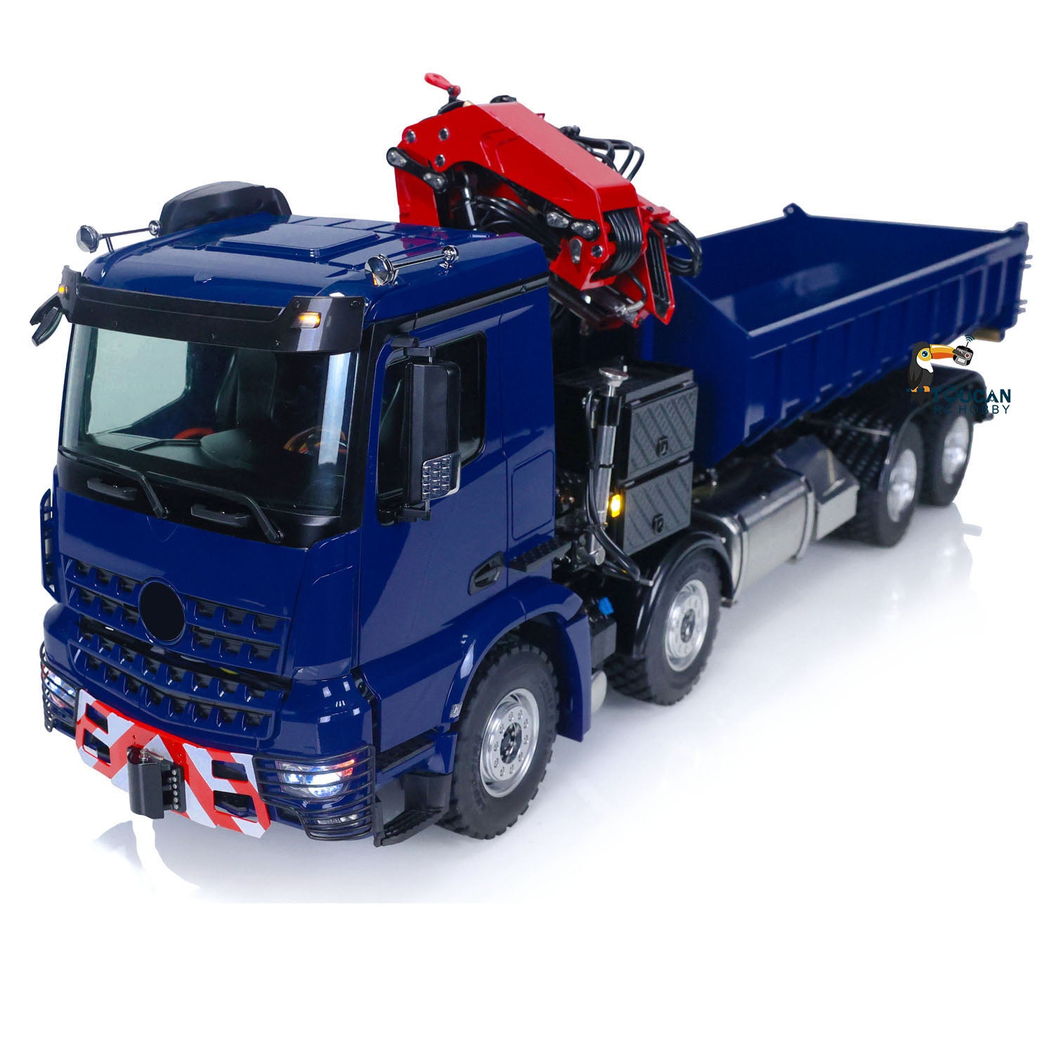 1/14 LESU RC 8x8 RTR Painted and Assembled Metal Hydraulic Crane Dumpe ...