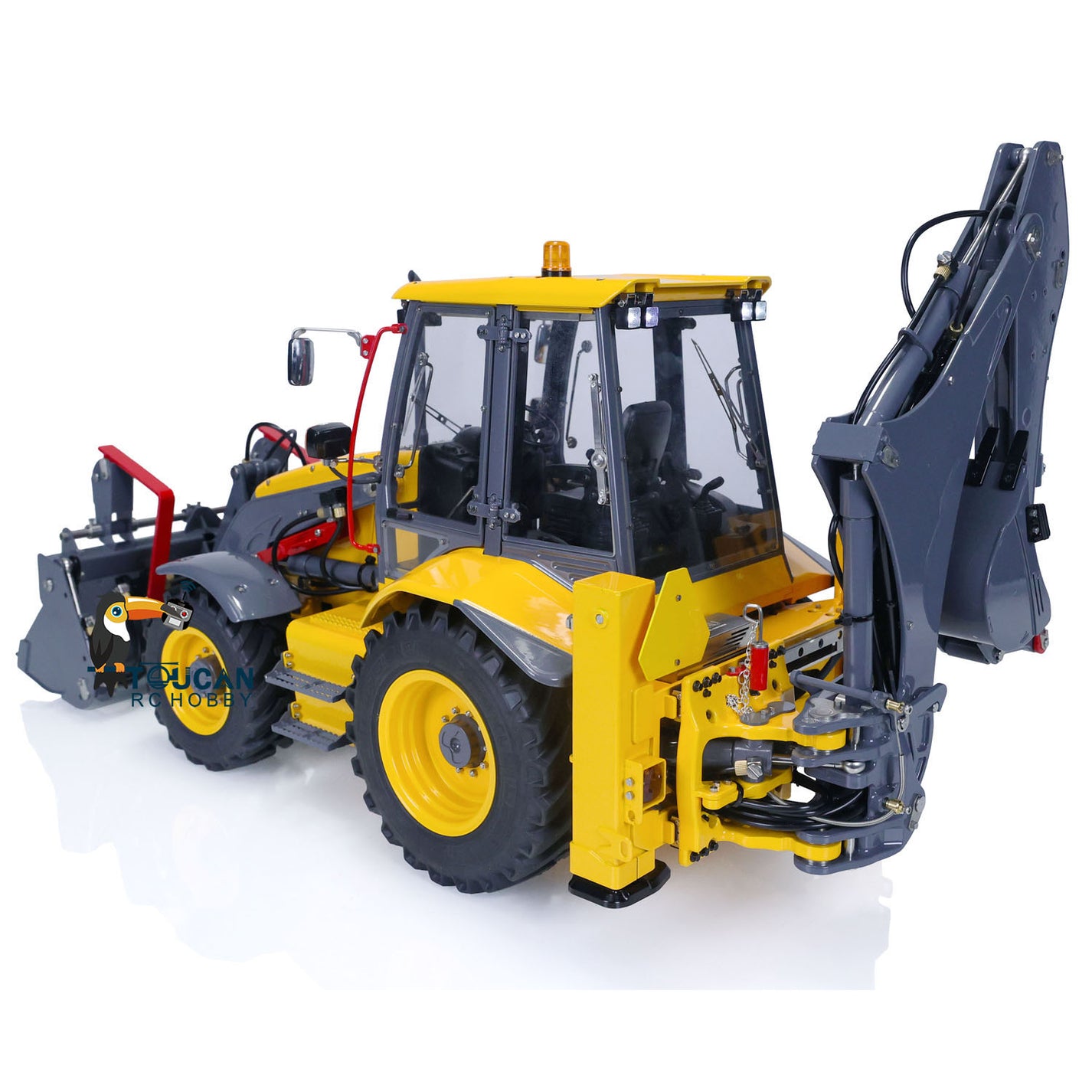 LESU 1/14 Metal Hydraulic RC Backhoe Loader AOUE BL71 2 in 1 Electric ...