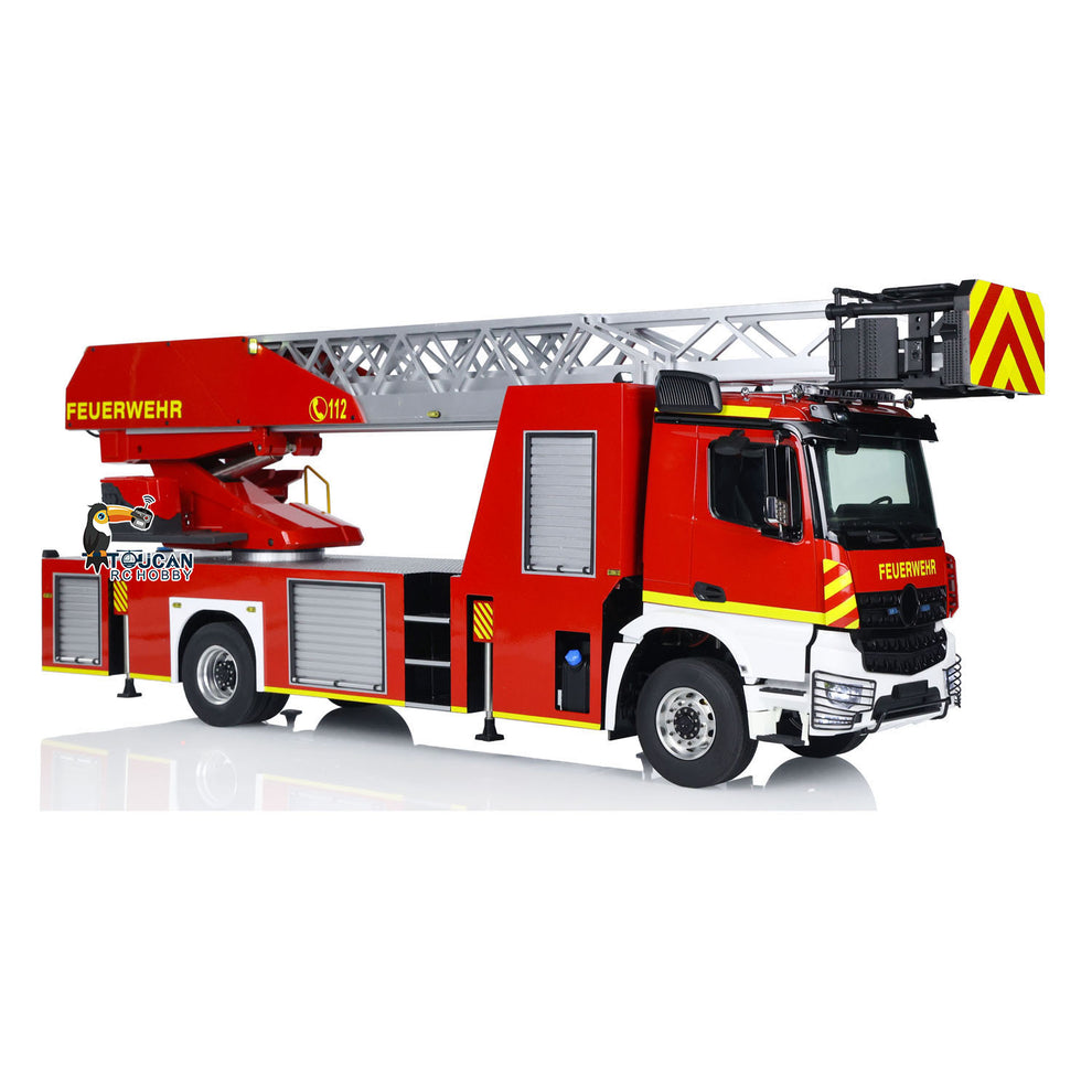 1/14 770S FMX 4X2 Metal Chassis Electric Lift Ladder Truck RC Fire Tru ...