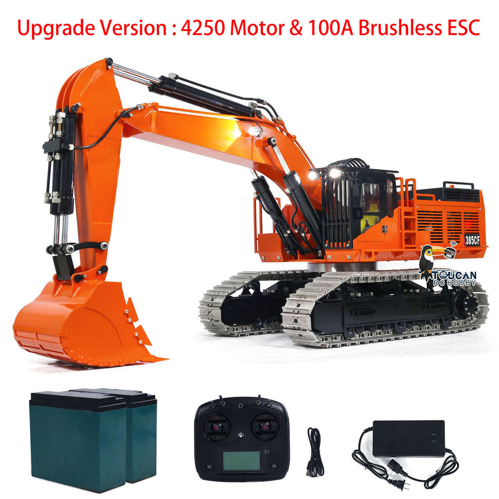 385CF 1/8 Hydraulic RC Excavator Metal Giant Remote Control Constructi ...