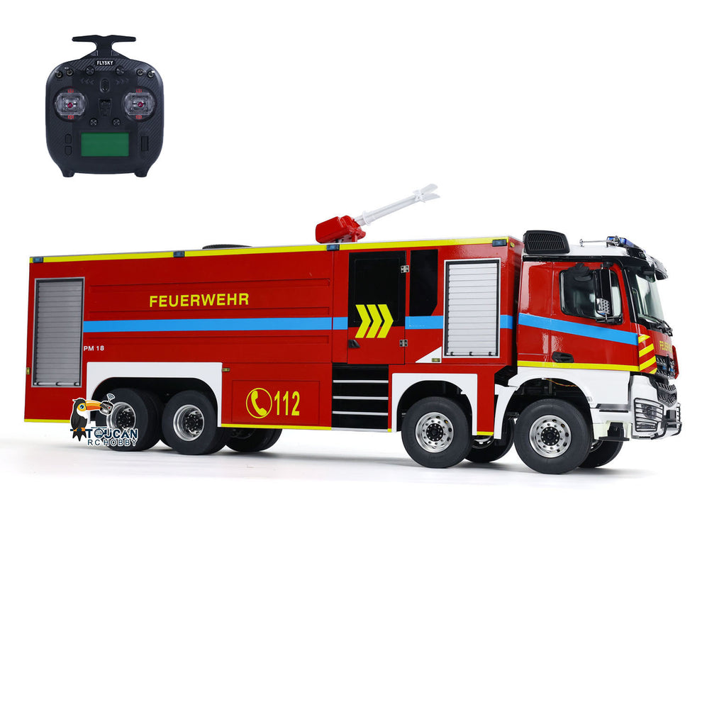 8x4 1/14 Scale Metal RC Fire Fighting Truck Chassis Radio Control Fire ...