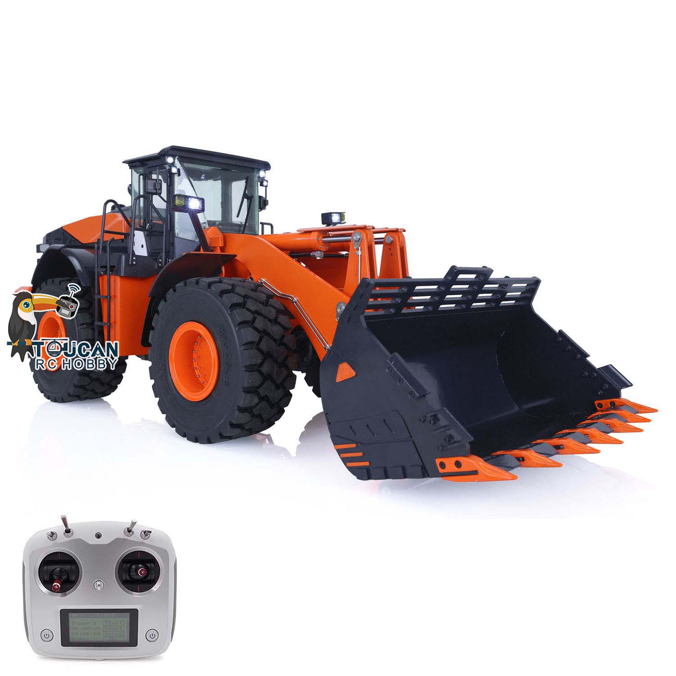 IN STOCK JDMODEL 1/14 RC Hydraulic Metal Loader ZW370 Light Sound Asse ...