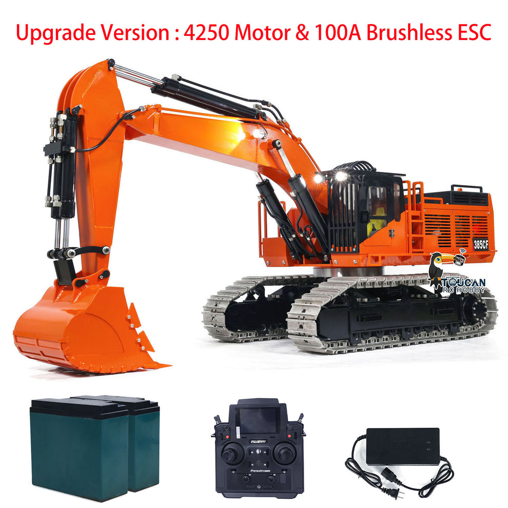 Metal 1/8 385CF Hydraulic RC Excavator 150KG Heavy Duty Remote Control ...