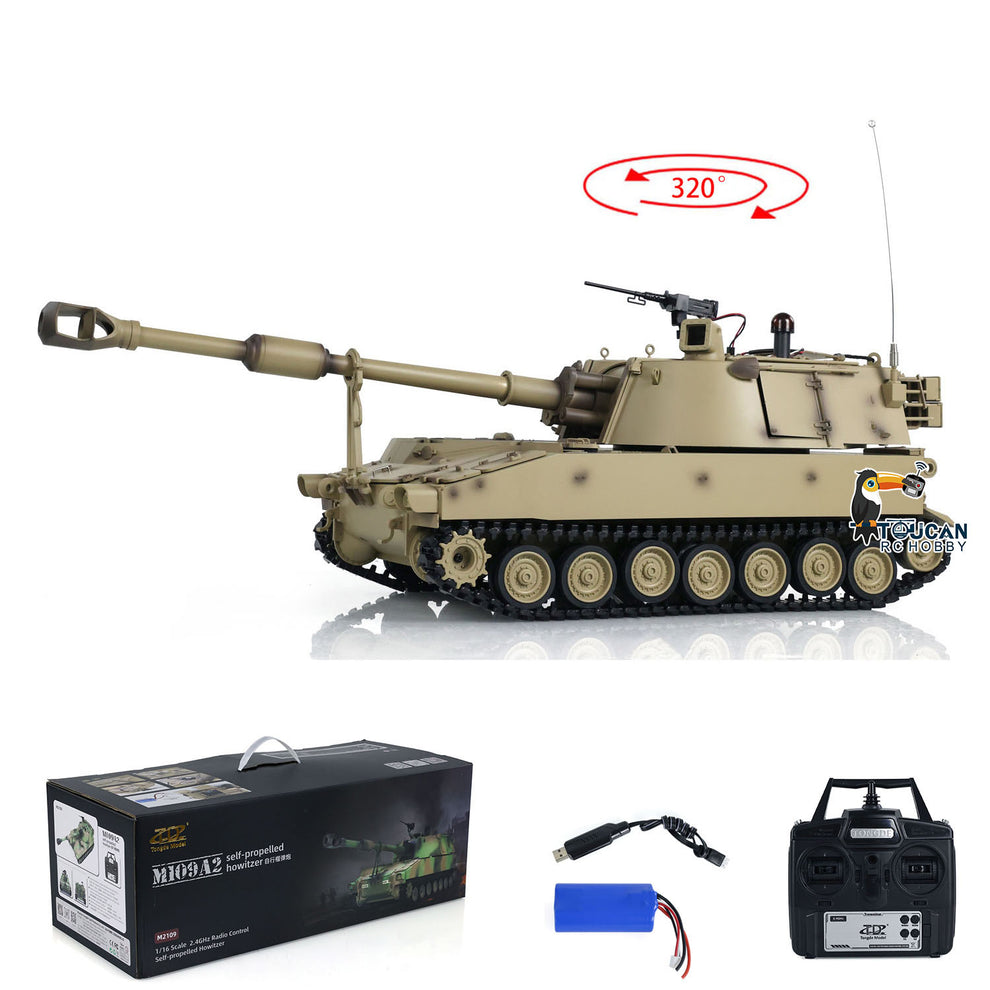 Tongde 1/16 Scale M109A2 RC Military Tank Self-propelled Howitzer Meta ...