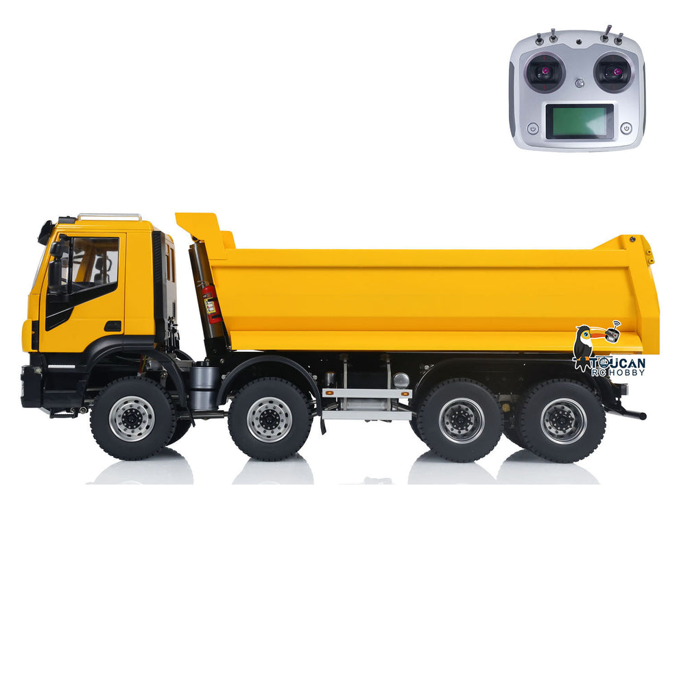 1/14 8x8 Hydraulic RC Dump Truck Metal Remote Control Tipper Car Assem ...