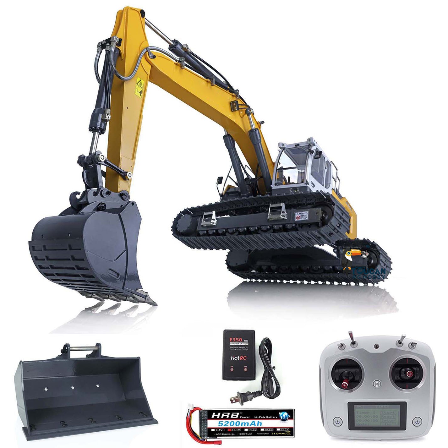 1/14 Hydraulic RC Excavator L945 Metal RTR Construction Vehicles Radio ...