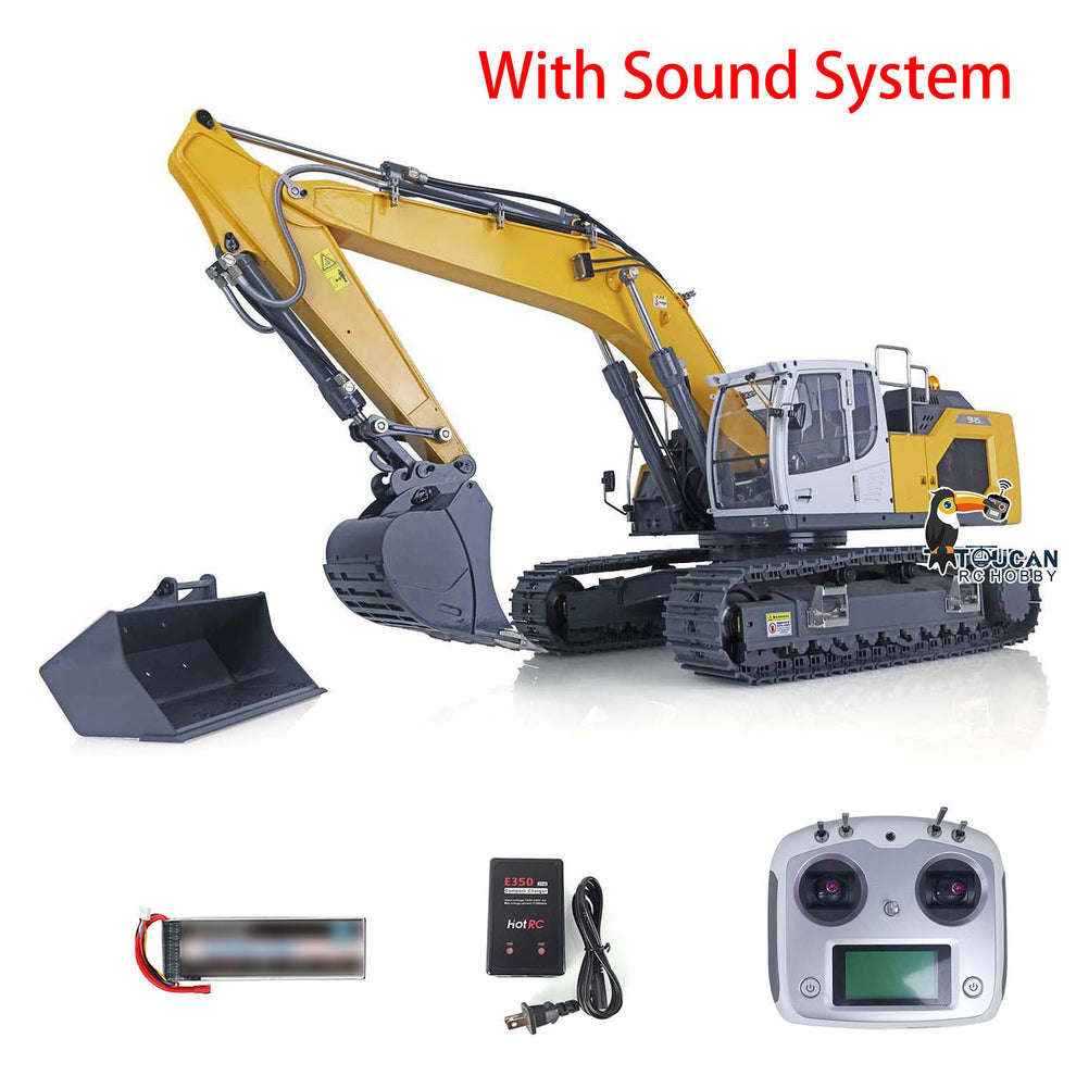 1/14 XDRC Metal Hydraulic RC Excavator 945 Remote Control Digger Sound ...