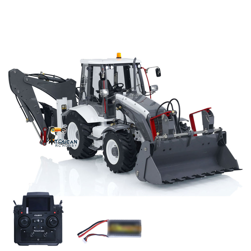LESU 1/14 RC Hydraulic Equipment Remote Controlled Backhoe Loader AOUE ...