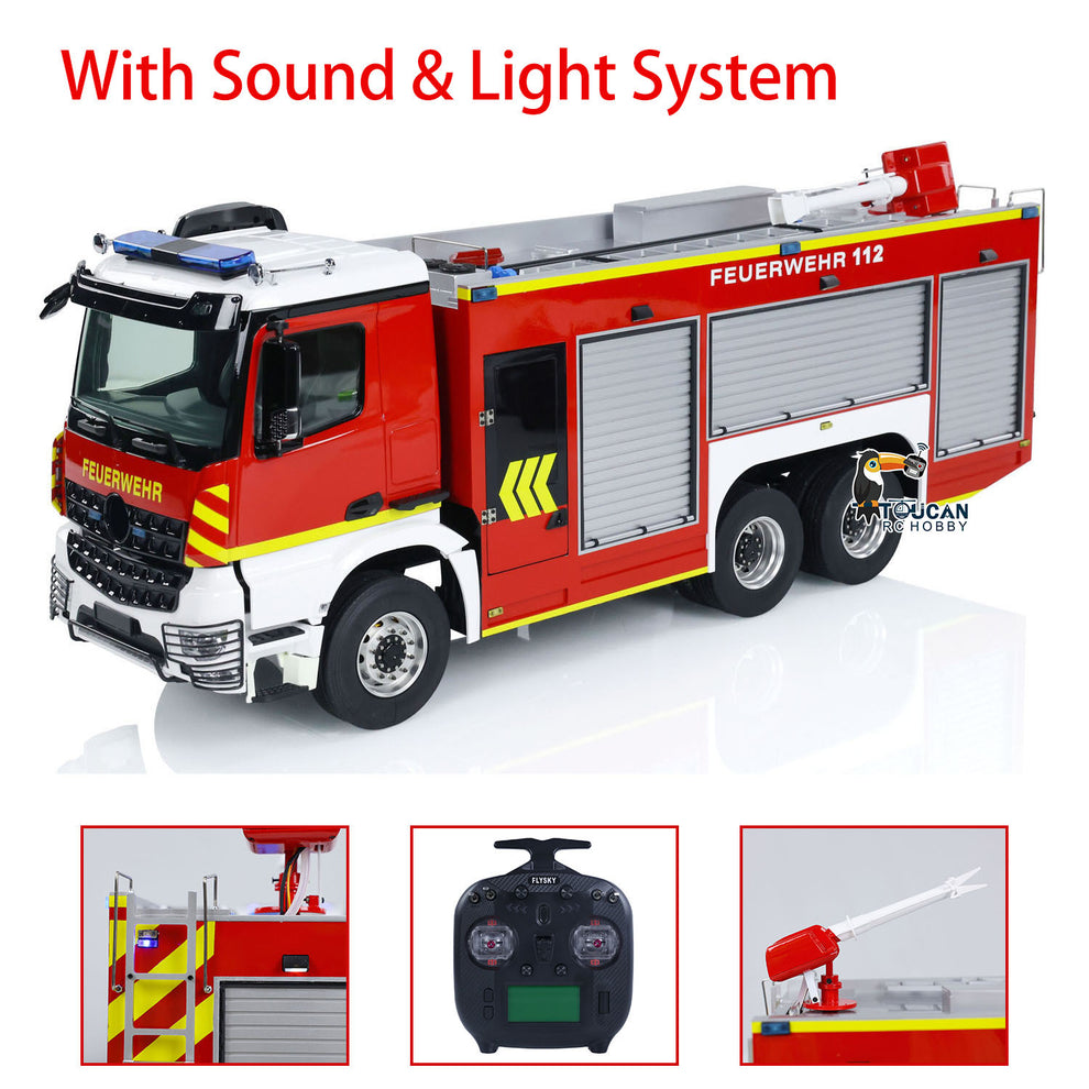 1/14 Scale 6x4 RC Fire Vehicles Metal Chassis Remote Controlled Fire F ...