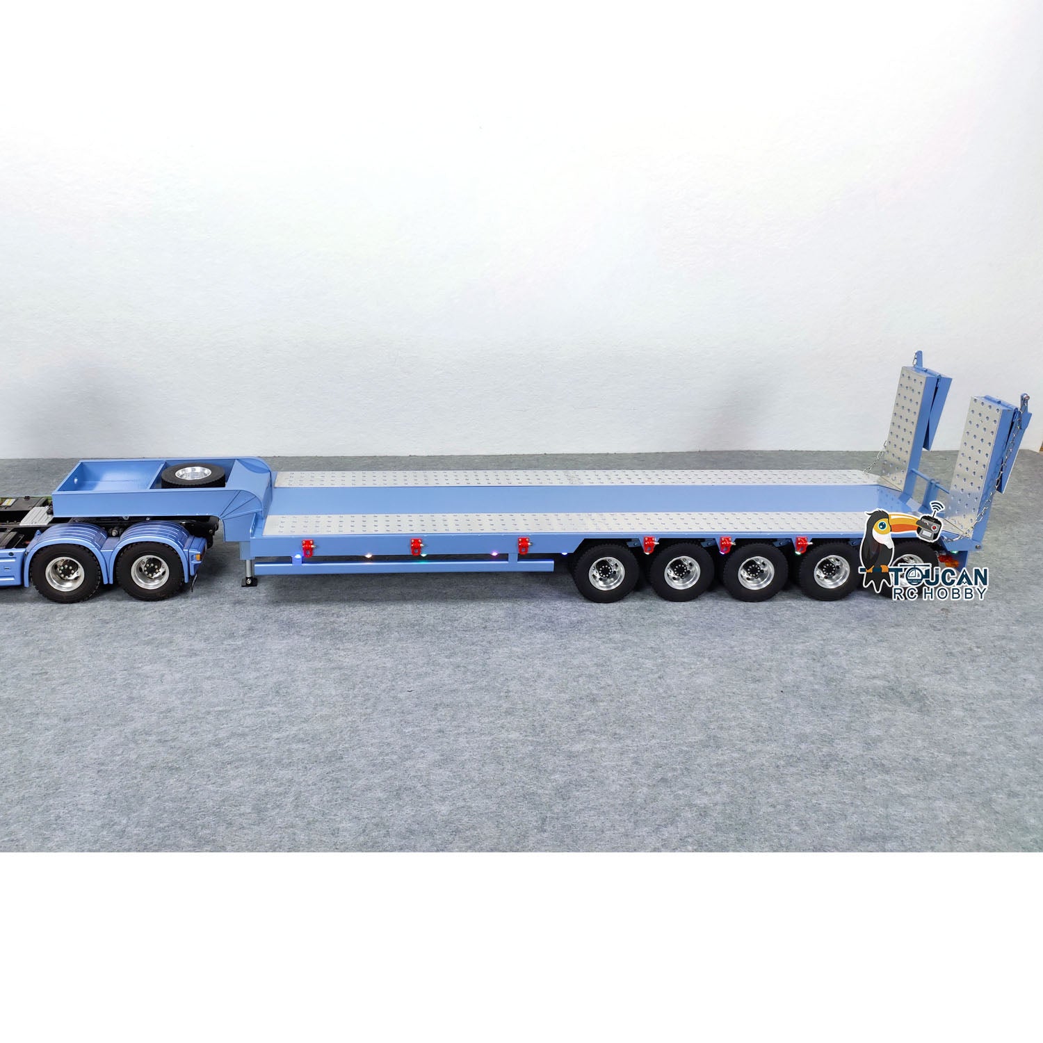 5 Axles Metal Semi-trailer for 1/14 RC Tractor Truck Remote Control Du ...