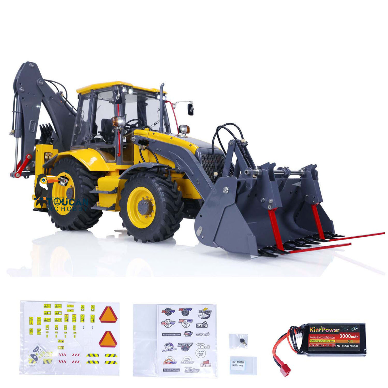 1/14 LESU RC Backhoe BL71 Loader Painted Metal Hydraulic 2 in 1 Electr ...
