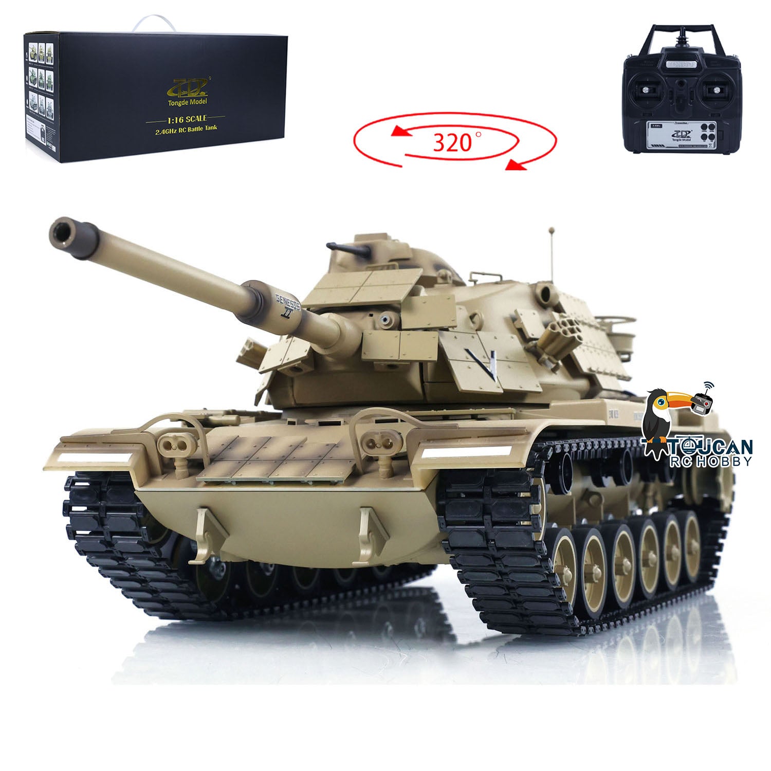 Tongde 1/16 RC Battle Tank M60A1 ERA USA Remote Control Armored Vehicl – TOUCAN RC HOBBY