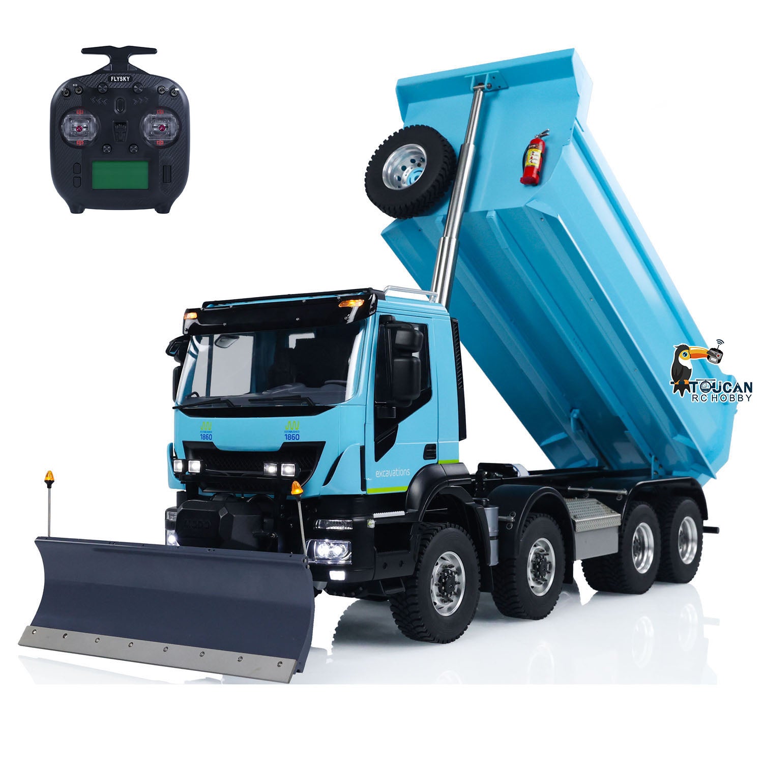 1:14 8x8 RC Hydraulic Equipment Radio Control Tipper Car 2-speed Dump ...