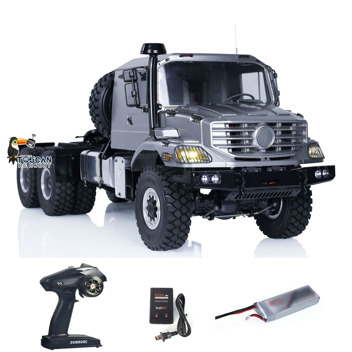 JD Model 1/14 Scale 6x6 RC Off-road Tractor Truck Remote Controlled Ca ...