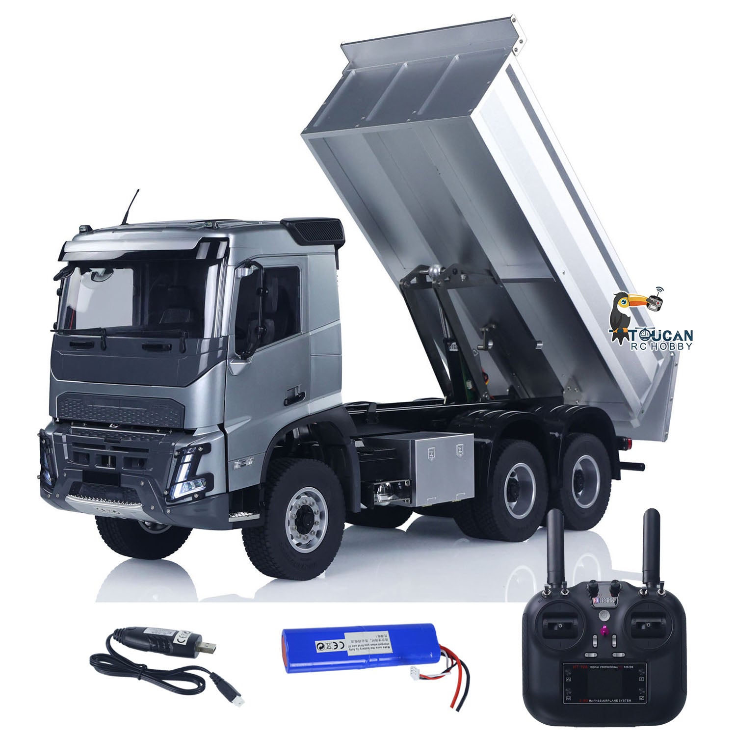 In Stock DoubleE E015 001 1/14 RC Dump Truck 6X4 Electric Lifting Remo ...