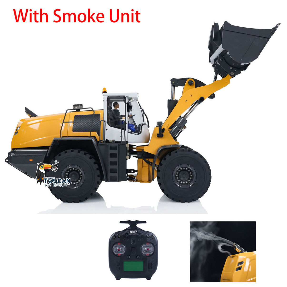 XDRC Metal 1/14 RC Hydraulic Equipment Loader 580 Remote Controlled En ...