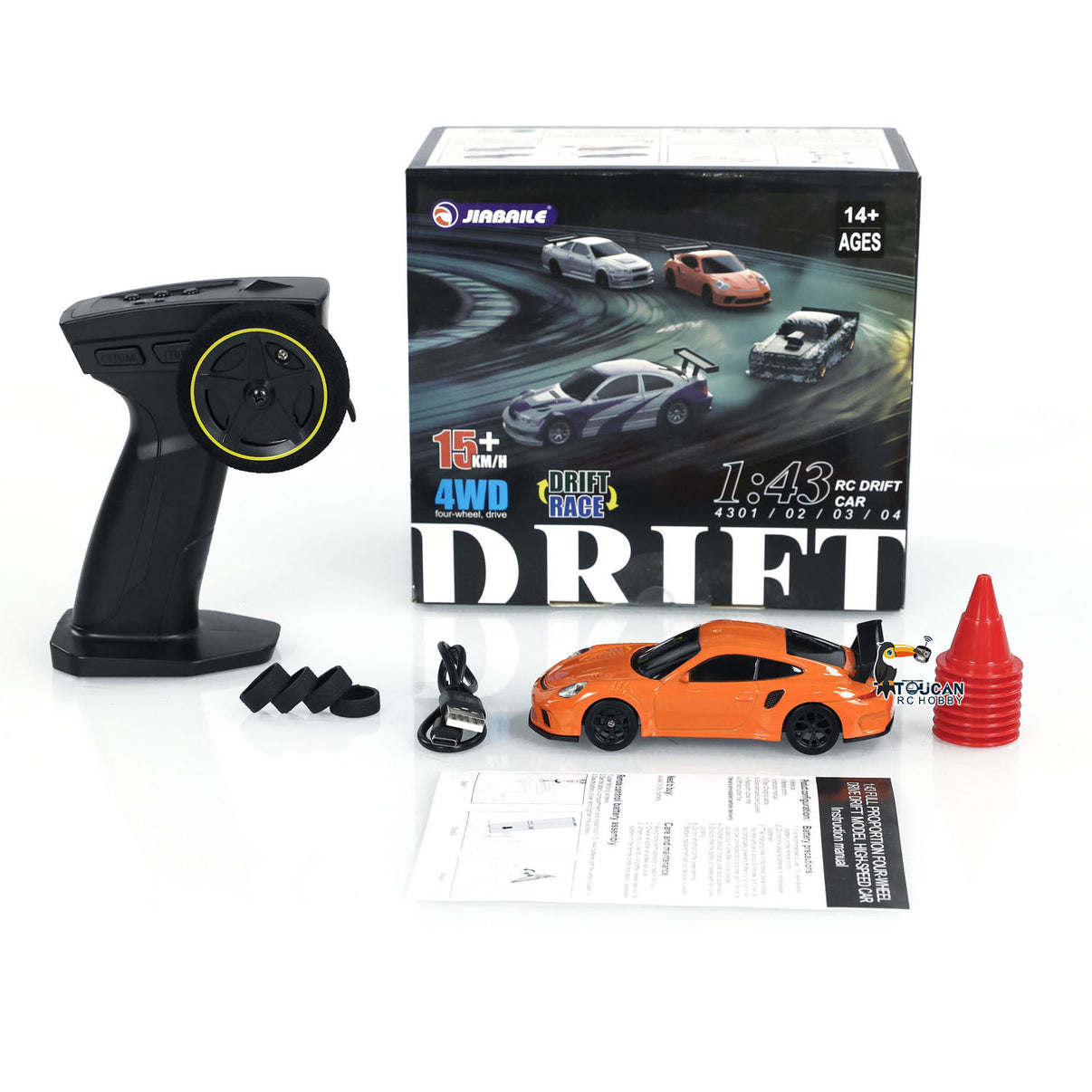 In Stock 1:43 4WD RC Drift Race Car Remote Control Vehicle Mini Toy Mo ...