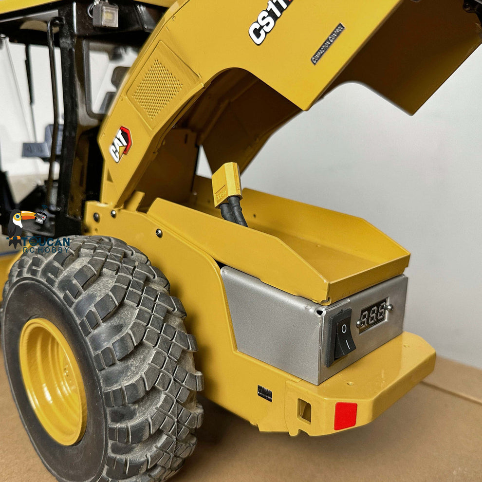 JZM Metal 1/12 CS11 Assembled Painted RC Road Roller Remote Control En ...
