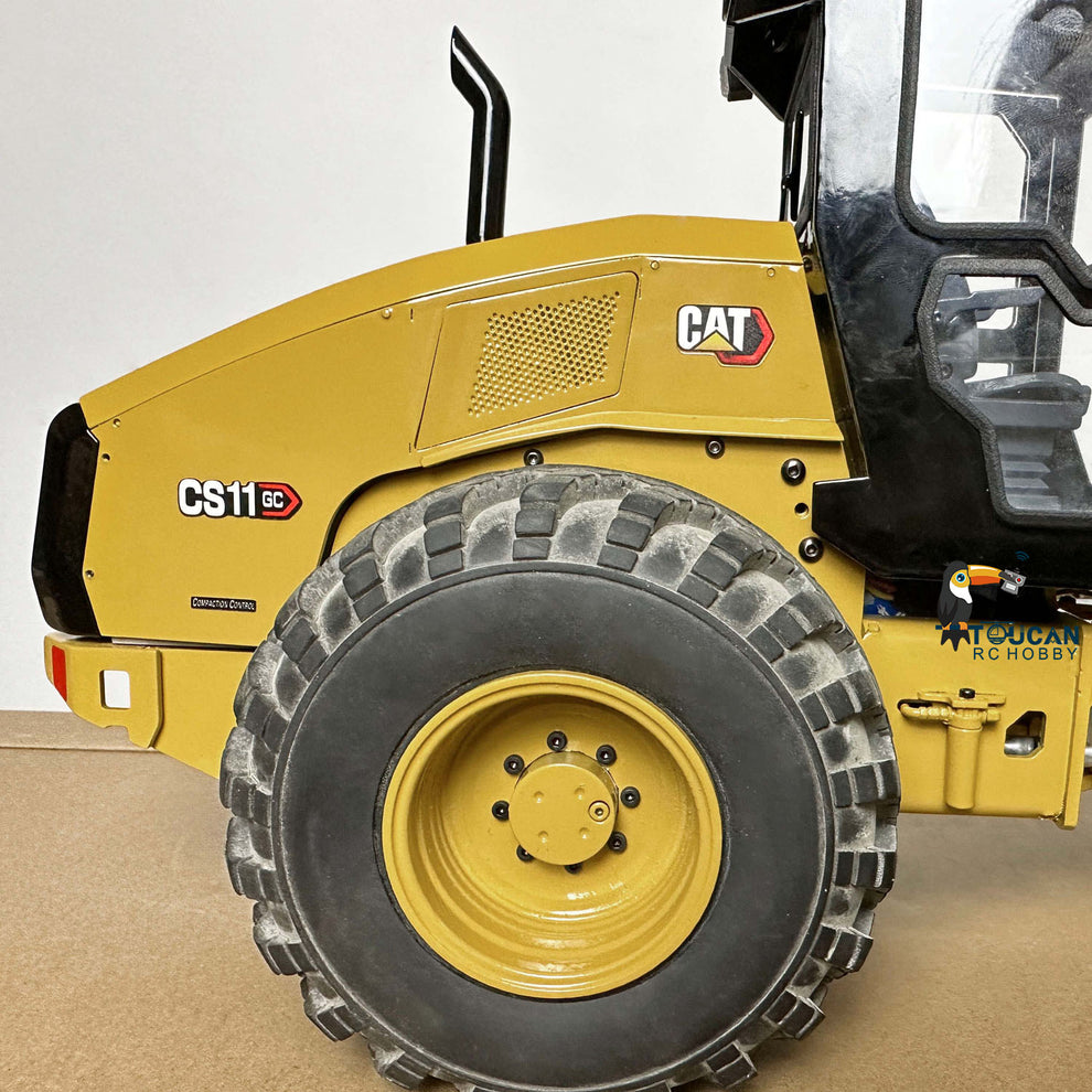 JZM Metal 1/12 CS11 Assembled Painted RC Road Roller Remote Control En ...