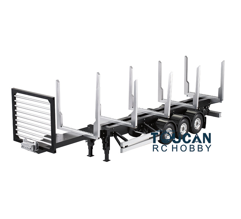 1/14 3 Axles Unapinted RC Reefer Semi-trailer Container Timber Flatbed ...