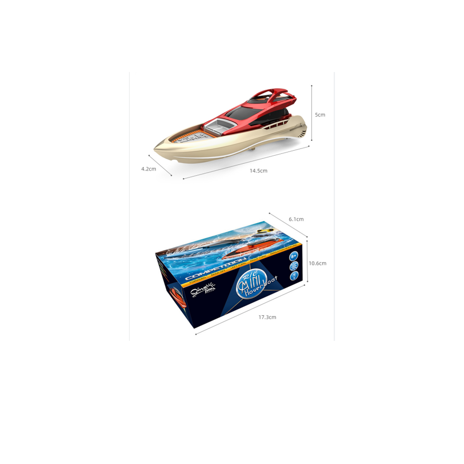 TOUCAN RC Boat Radio Control Skiff Racing Ship Mini Model Toy Gift for ...